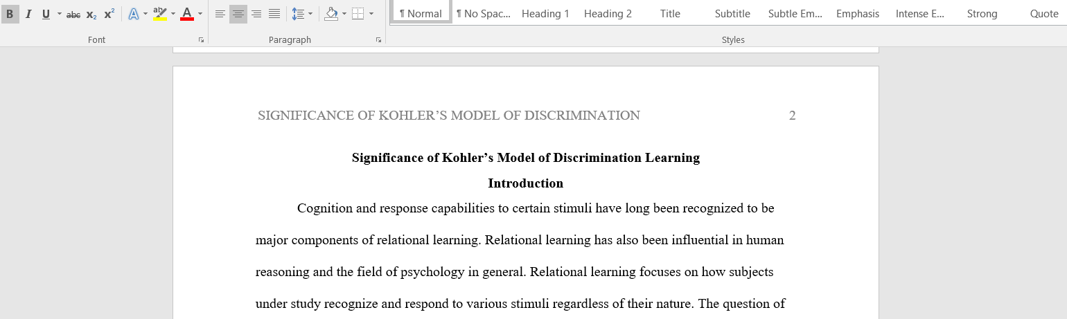 What is Kohler’s model of discrimination? - Essay Counter
